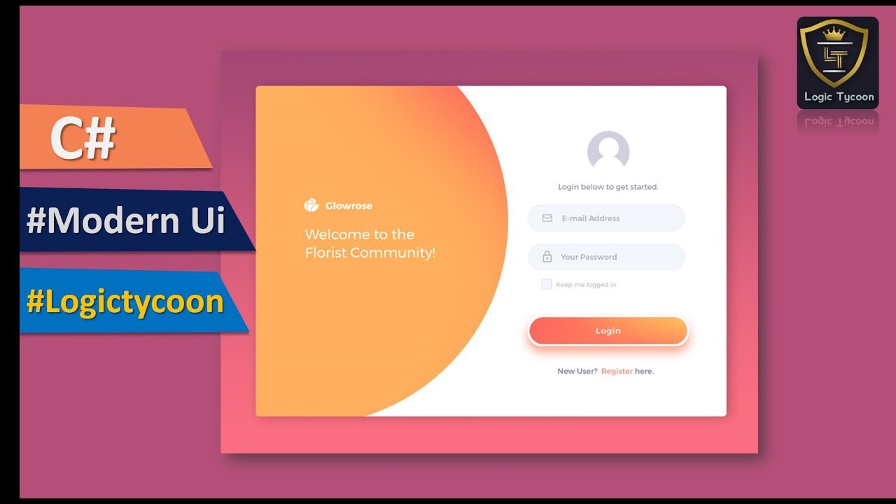 Login Form In C Modern Ui Designing Youtube