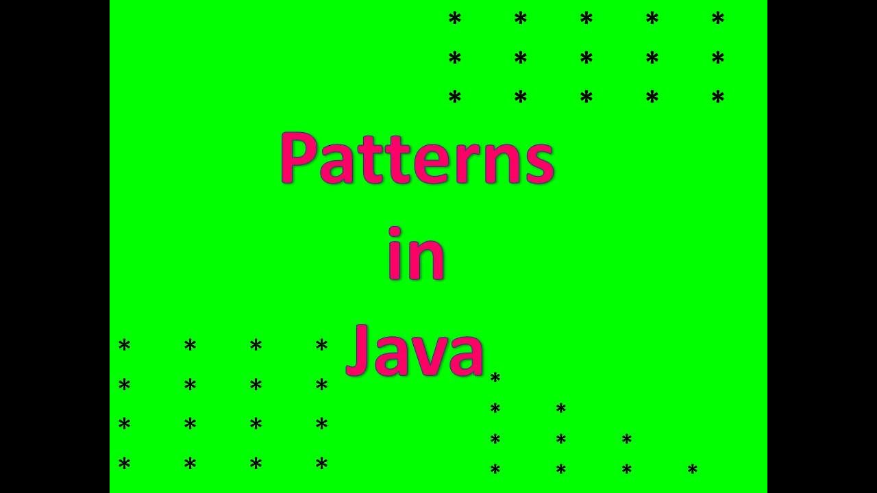 Patterns In Java Youtube
