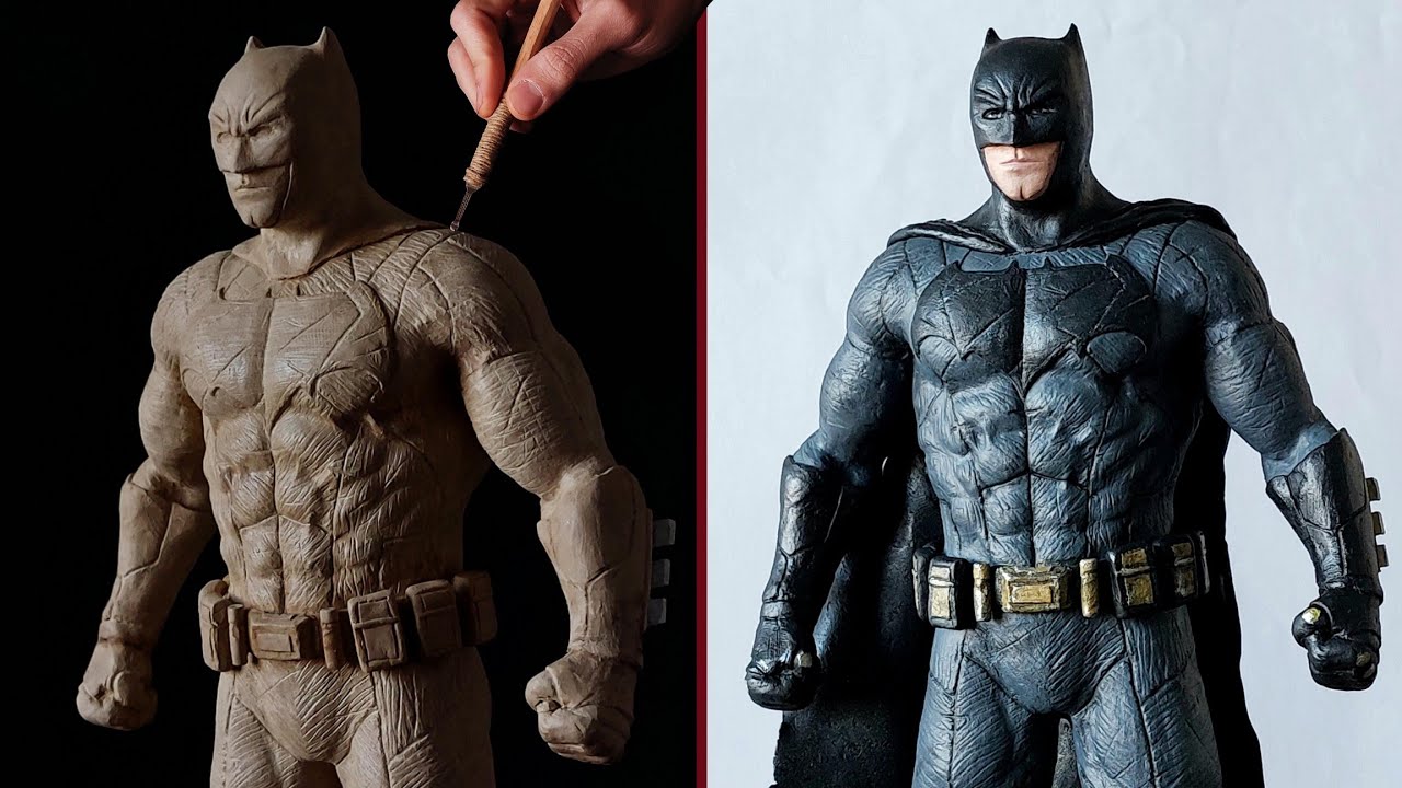 Sculpting Batman Ben Affleck Suit Bvs Timelapse Youtube
