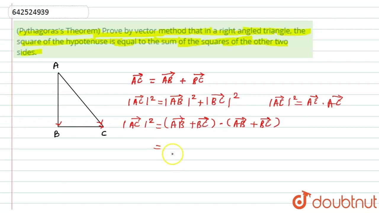 Pythagorean Theorem Vectors Pythagorean Associativity