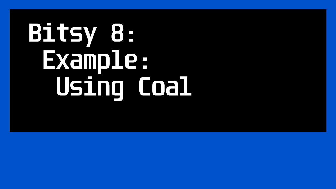 Bitsy 8 Actions Example Using Coal Youtube