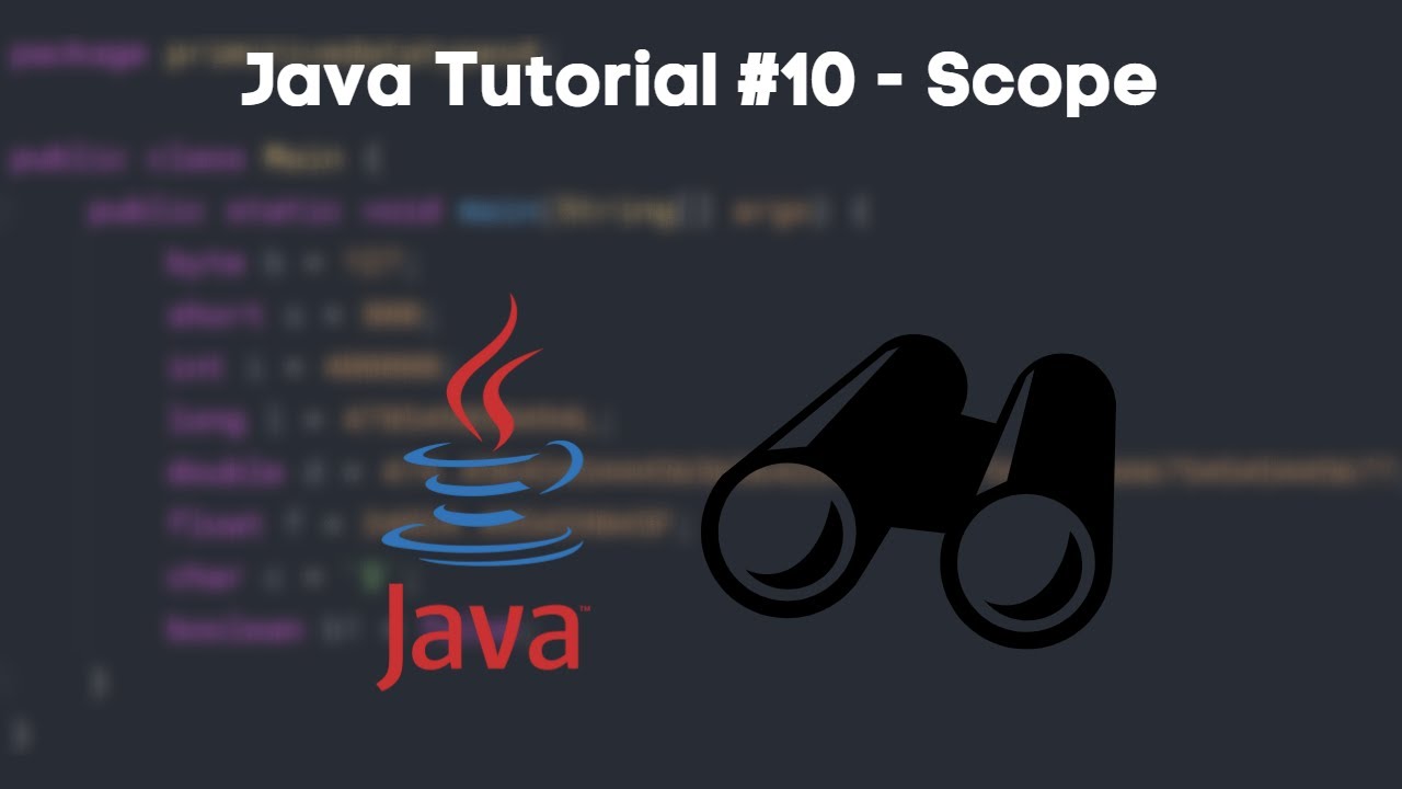 Java Tutorial 10 Scope Youtube
