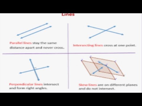Parallel Perpendicular Intersecting And Skew Lines Youtube