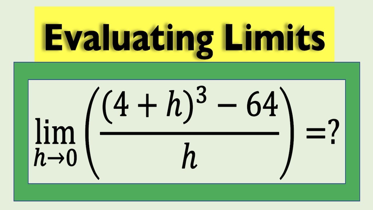 Evaluating Limits Definition And Examples Youtube