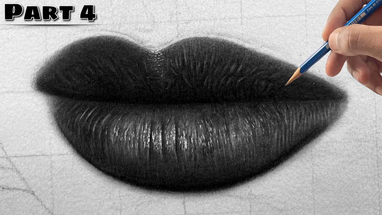 How To Draw Realistic Lips Step By Step Shading Tutorial Part 3 Youtube