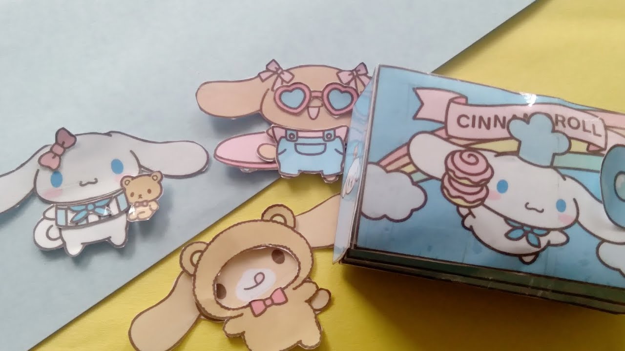 Cinnamoroll Doll Dressup Mini Squishy Book Cinnamoroll Diy Squishy