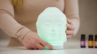 Aatiutik Ceramic Electric Buddha Head Aroma Diffuser Air Freshener With ...