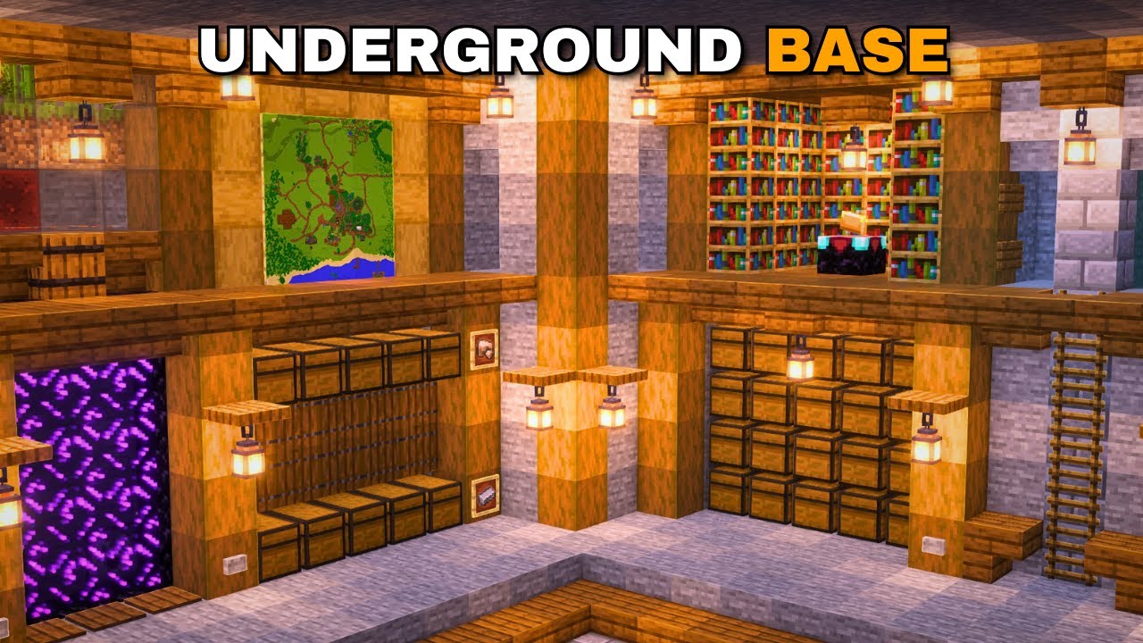 Minecraft Ultimate Underground Base Tutorial How To Build 1 21 Youtube