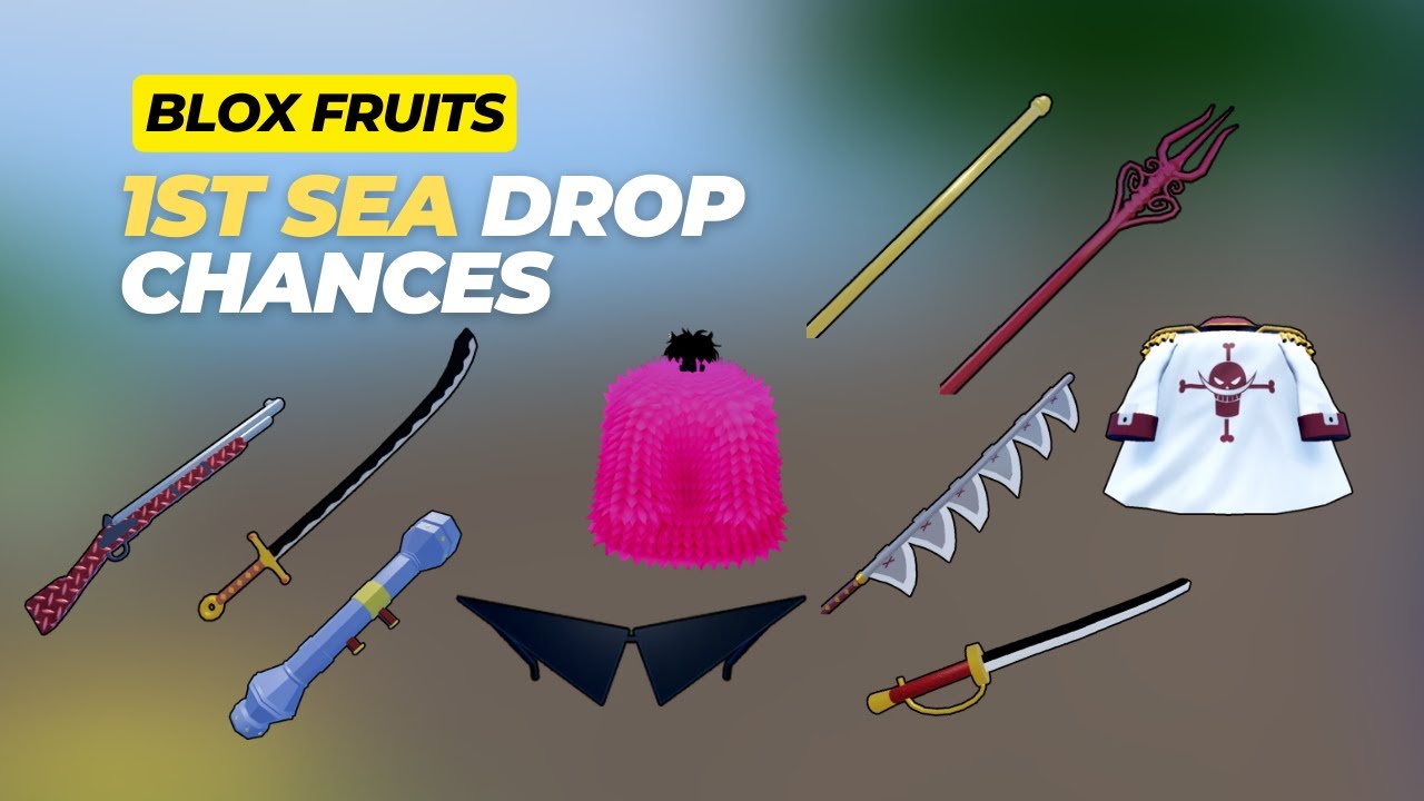 Every Item Drop Chance In 1st Sea Blox Fruits Youtube