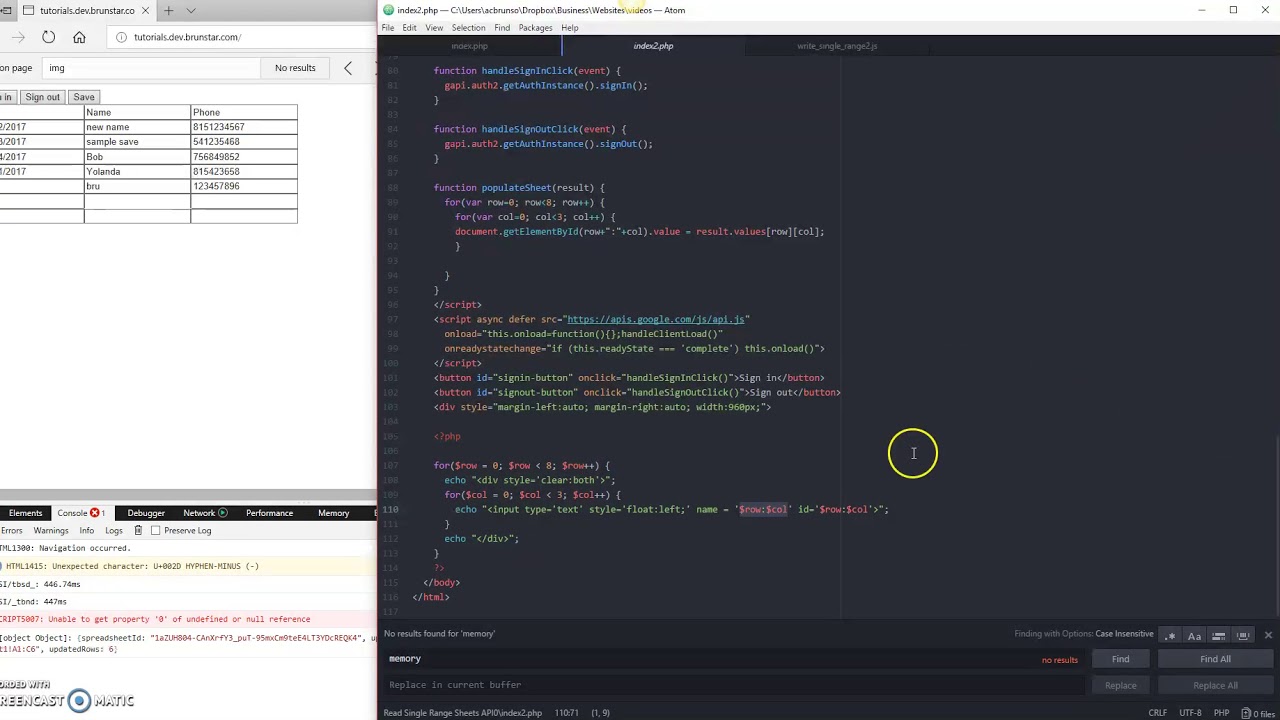 Google Sheets Api Read And Write Data Youtube