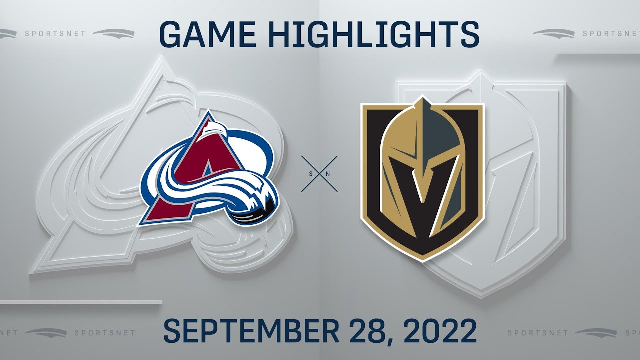 Nhl Preseason Highlights Avalanche Vs Golden Knights September 28