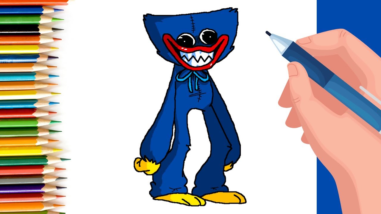 How To Draw Huggy Wuggy Youtube