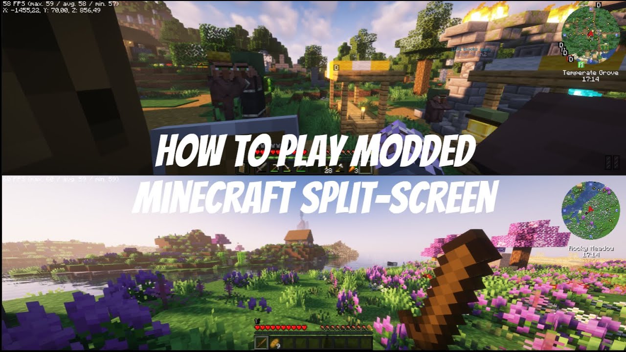 How To Play Modded Minecraft Split Screen Youtube