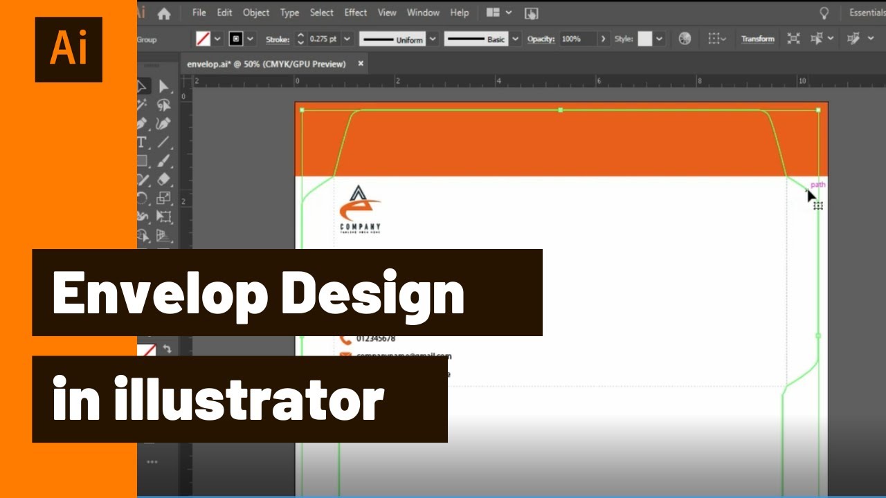 Envelop Design In Adobe Illustrator Youtube