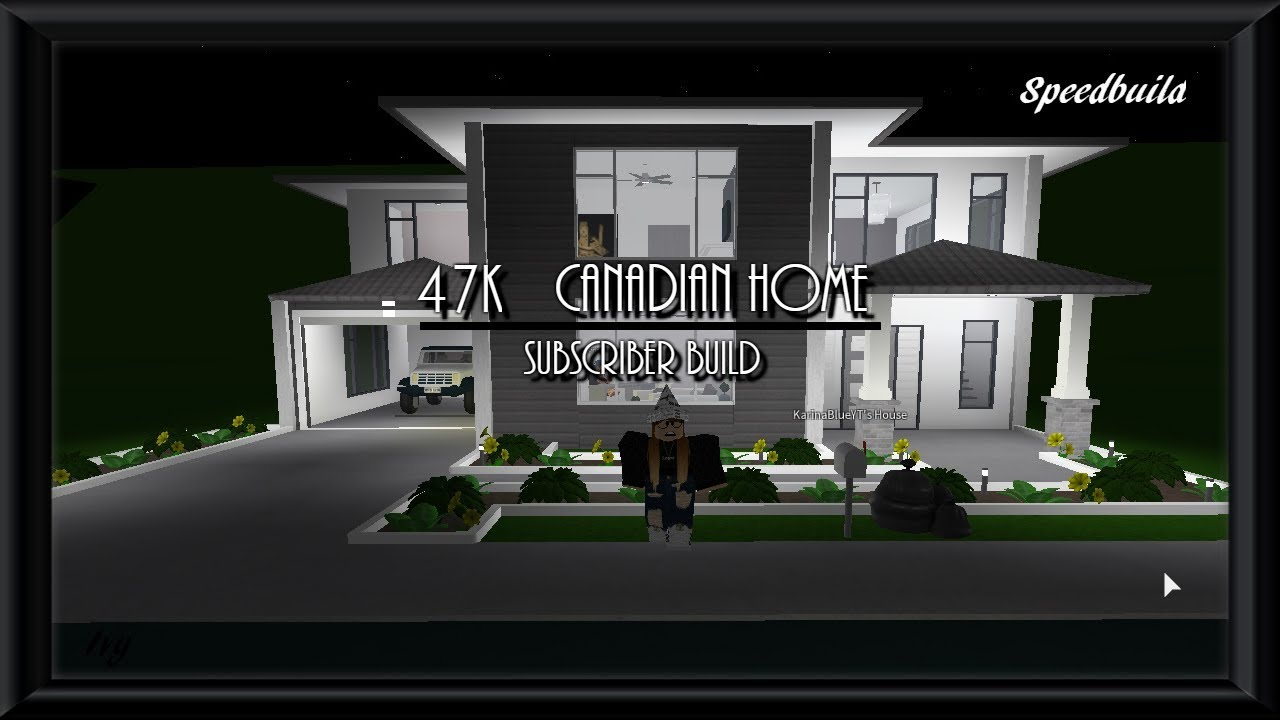 47k Canadian Home Roblox Bloxburg Speedbuild Youtube