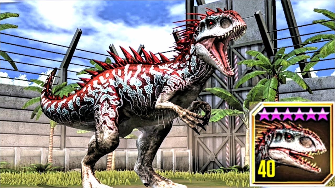 Indominus Rex Max Level 40 Feeding Jurassic World The Game Youtube