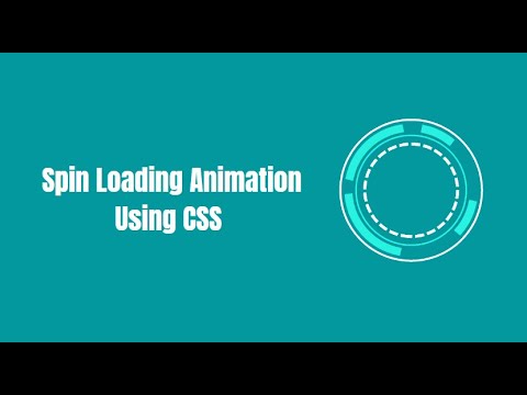 Spin Loading Animation Using Css Youtube
