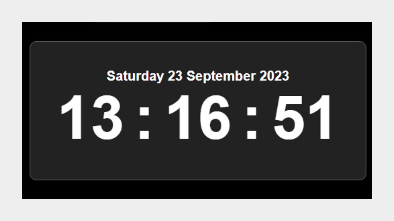 Digital Clock Using Html Css Javascript Youtube