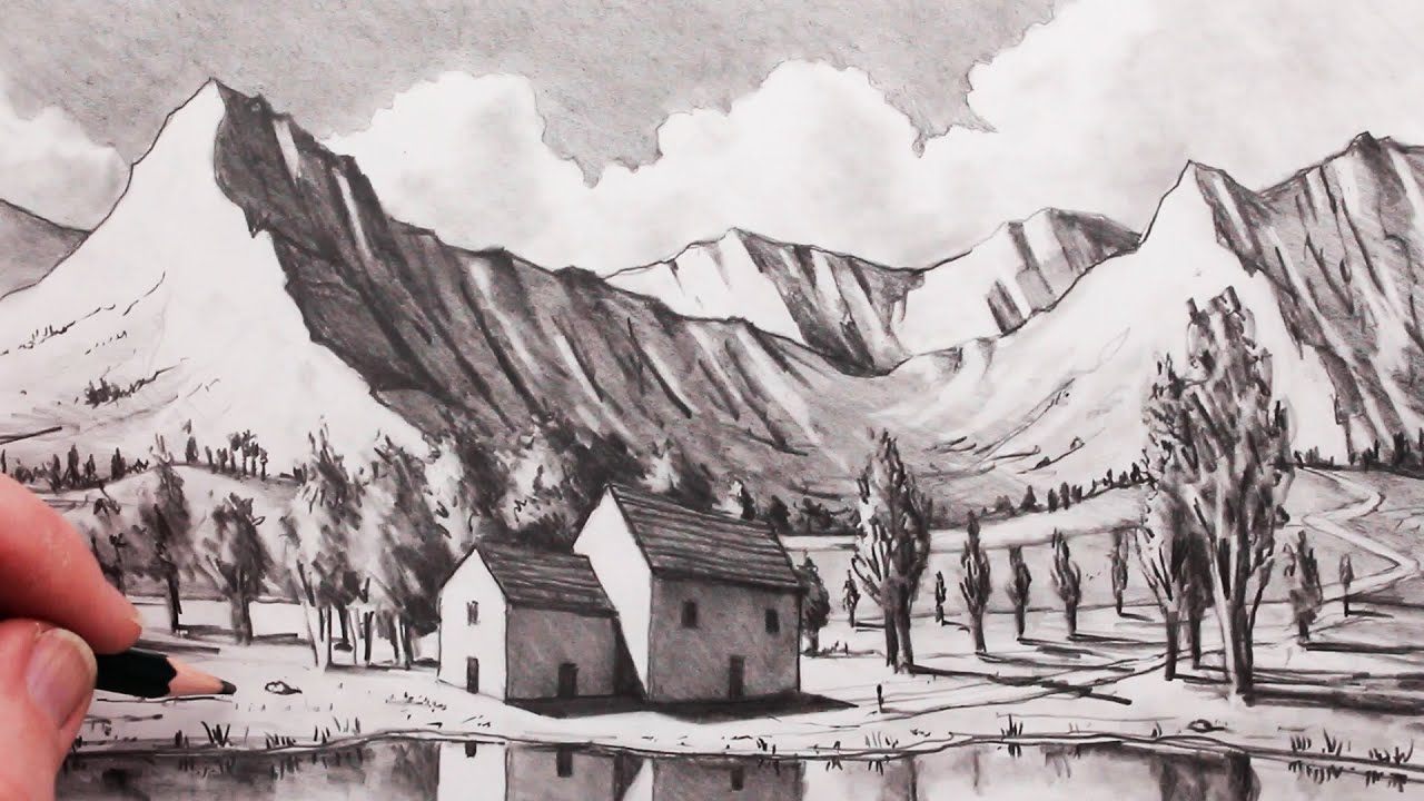Learning To Sketch Landscapes Drawing Tutorial How To Draw