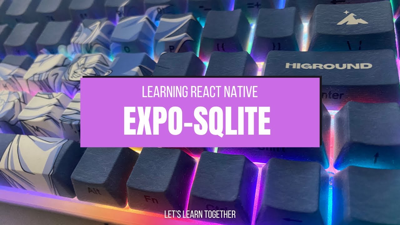 Learning React Native Expo Sqlite Initial Setup Youtube