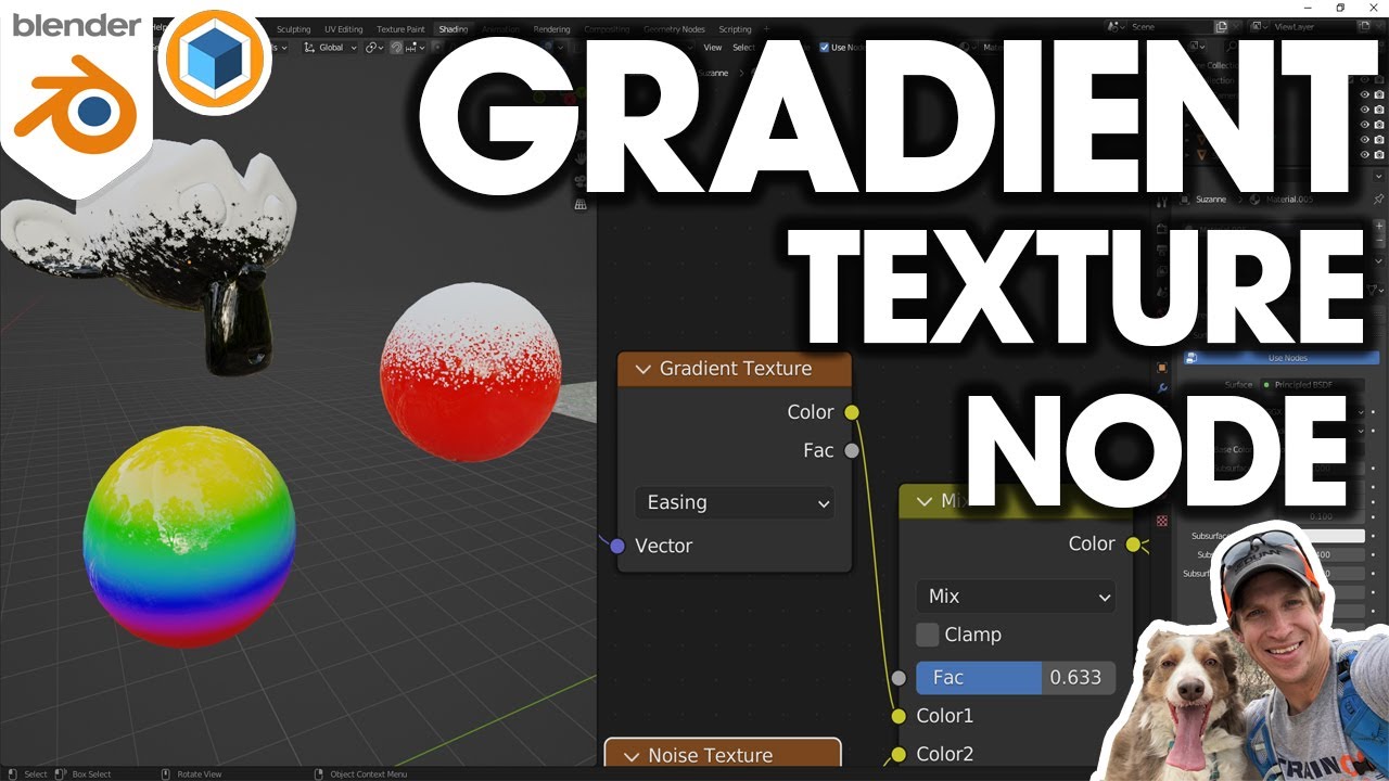 How To Use The Gradient Texture Node In Blender Youtube