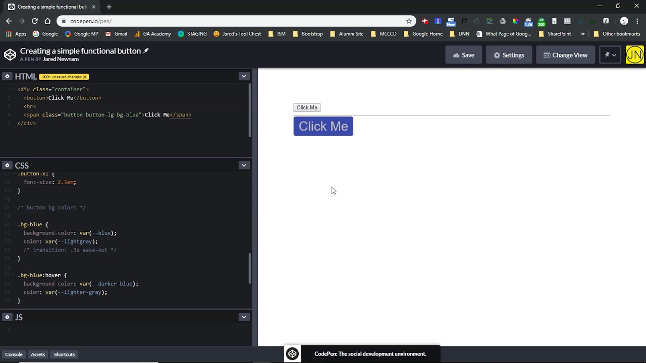 How To Create A Simple Button With Html Css And A Simple Js Function