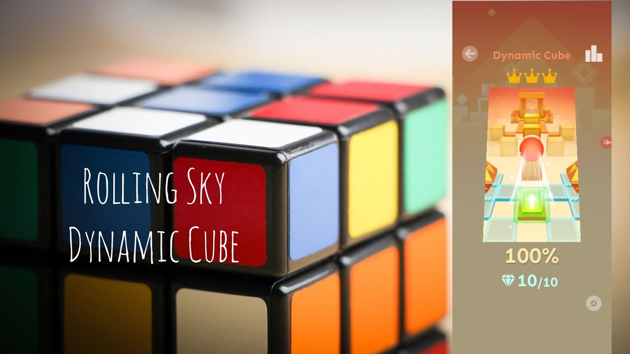 Rolling Sky Dynamic Cube Level 41 тнртнртнр Youtube
