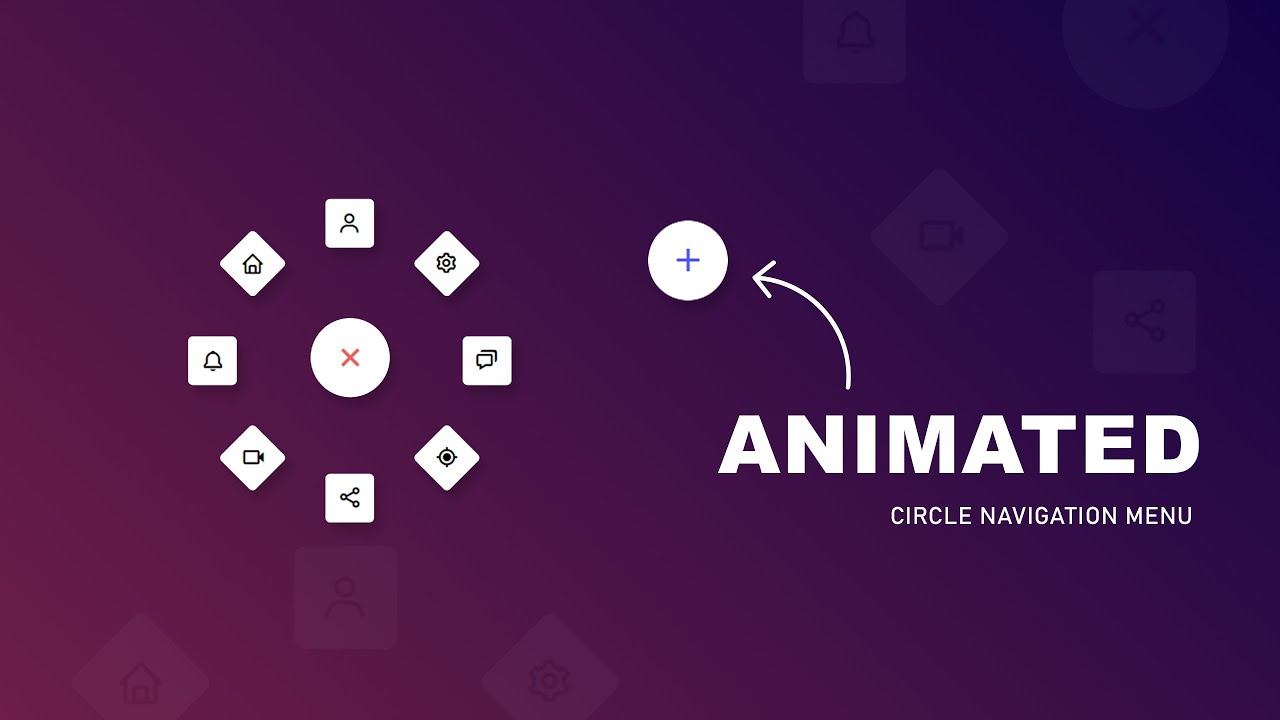 Animated Circular Navigation Menu Using Html Css Javascript Youtube