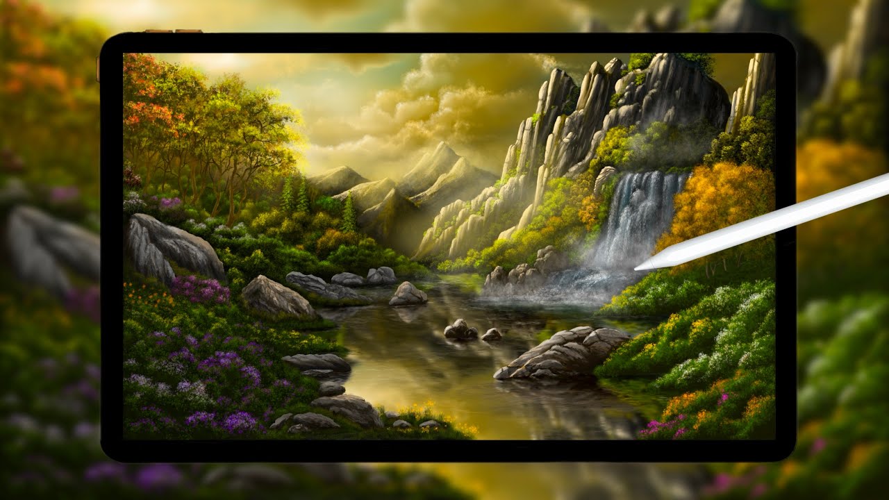 Landscape Ipad Procreate Youtube