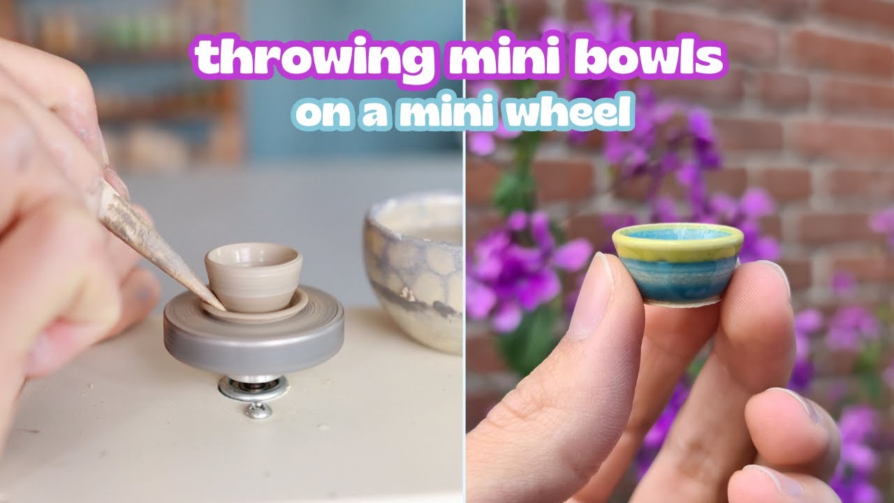 How To Make A Mini Bowl On A Mini Pottery Wheel Miniature Ceramics