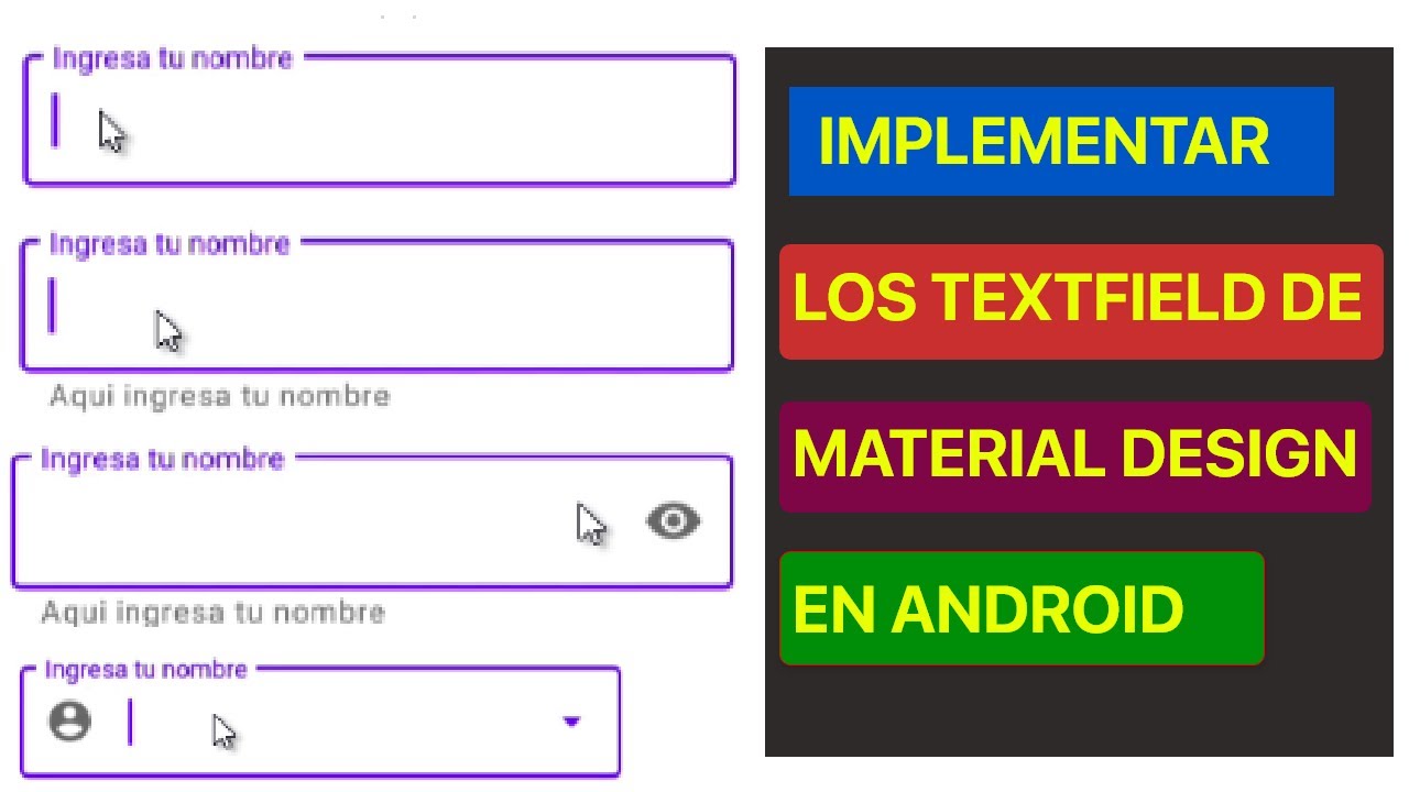 Como Implementar Los Text Fields De Material Design En Android Youtube
