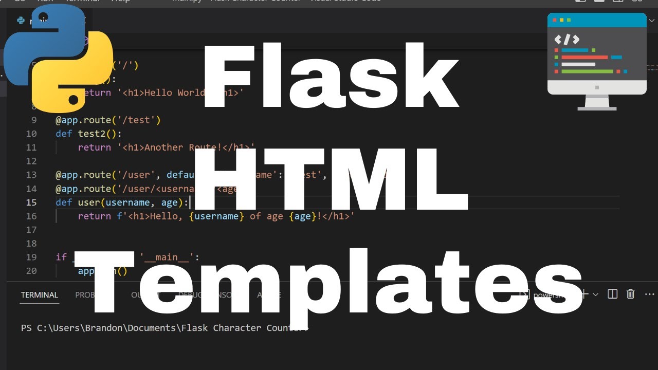 Using Html Templates In Your Flask Application Character Counter Web