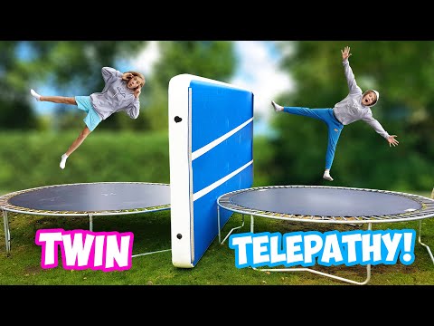Twin Telepathy Trampolin Challenge Youtube