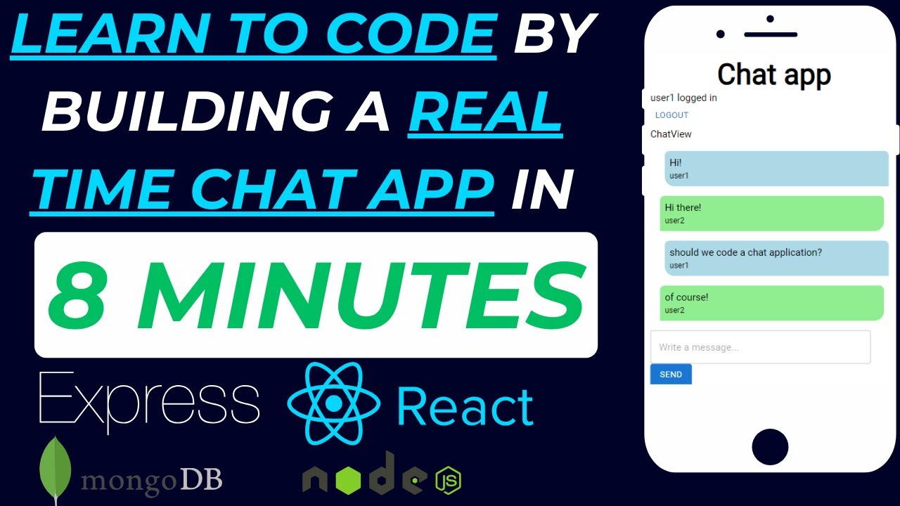 Build A Realtime Chat App In 8 Minutes Mern Stack Mongodb Express