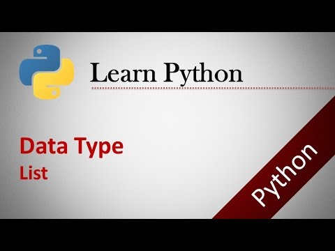 Python Tutorials 3 Data Type List Youtube