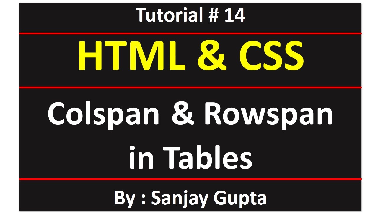 Table Css Rowspan At Mae Kimbrell Blog