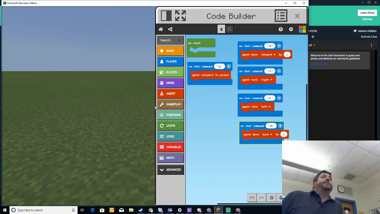 Introducing Code Builder For Minecraft Education Edition Youtube