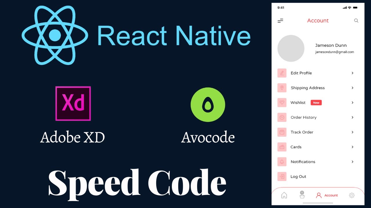 React Native Speed Coding 03 Profile Screen Youtube