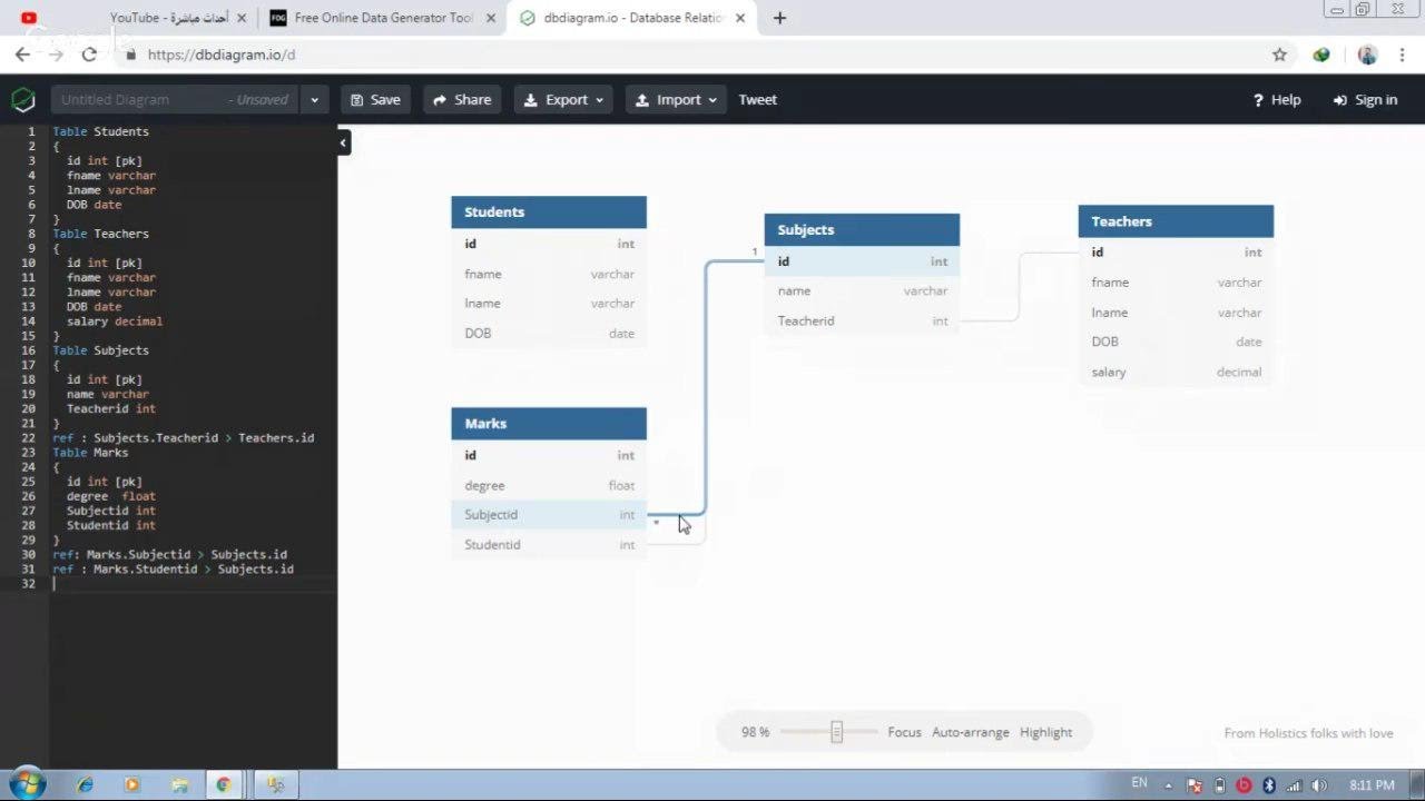 How To Create Database Project Youtube