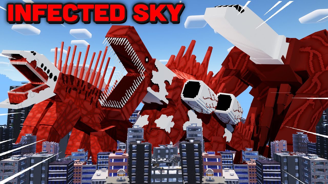 I Added The Infected Sky Invasion In Minecraft Youtube