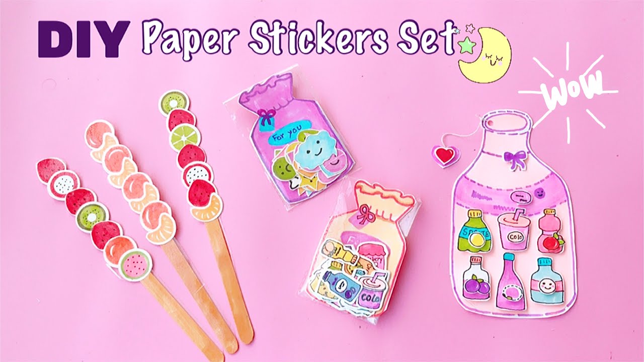 How To Make Your Own Stickers Diy Paper Cute Sticker Homemade