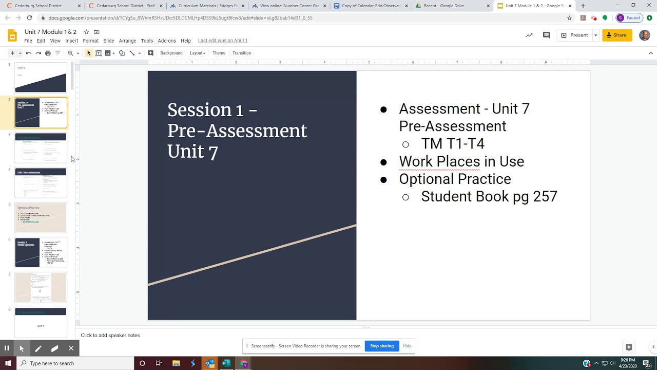 Unit 7 Module 1 Session 1 Youtube