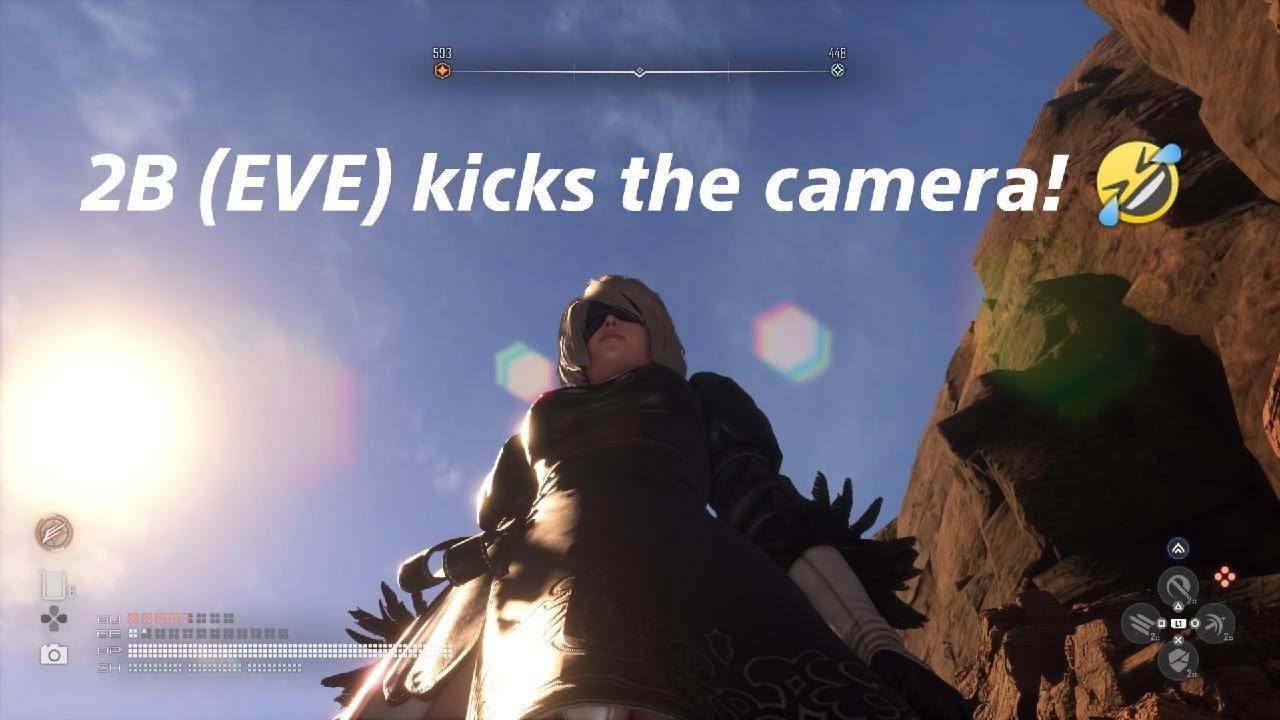 2b Kicks The Camera Stellar Blade Ps5 Pro Youtube