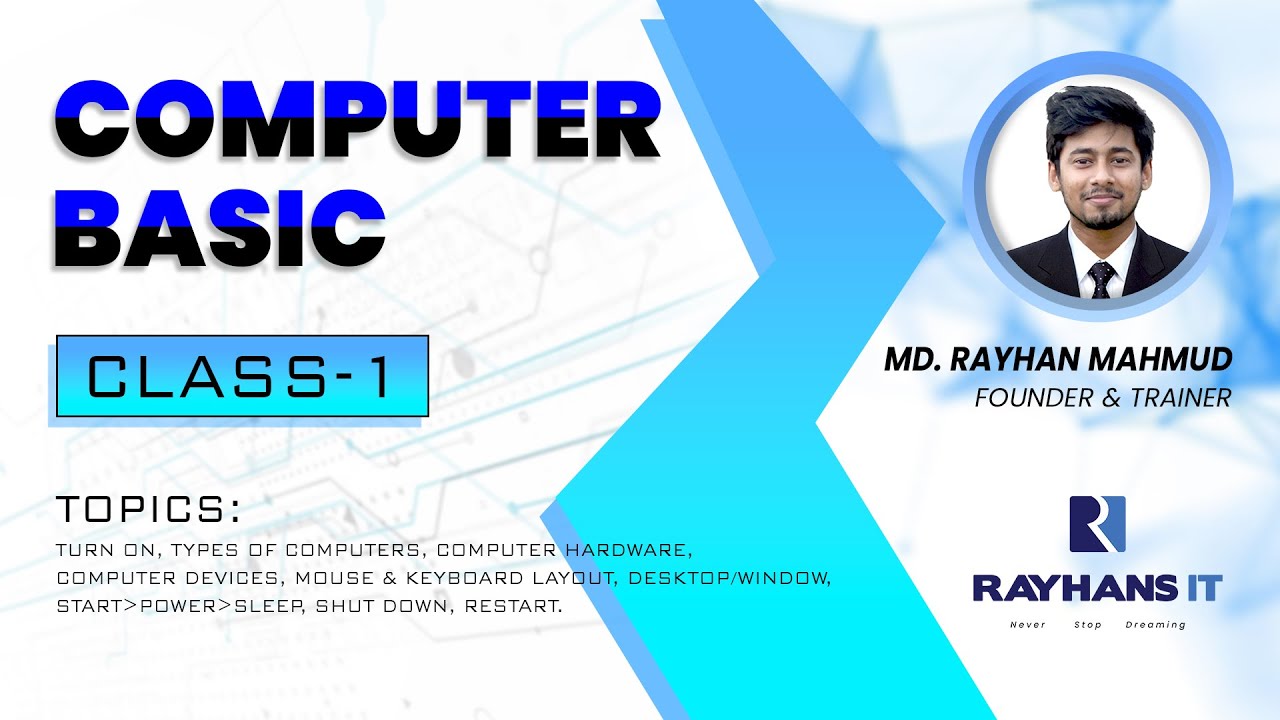 Computer Basic Class 1 Youtube