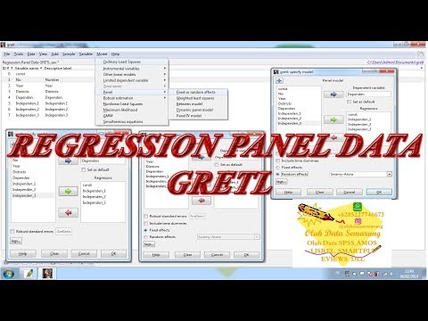Regression Panel Data Gretl Youtube