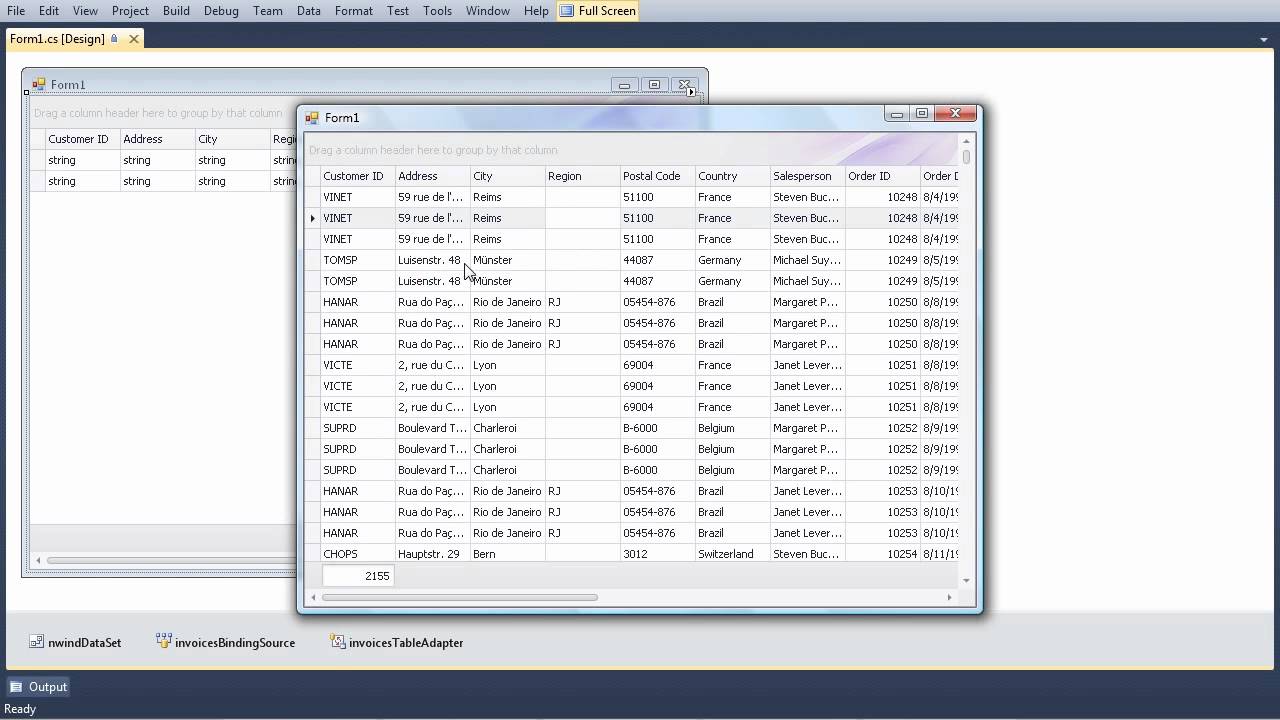 Winforms Grid Split Containers Youtube