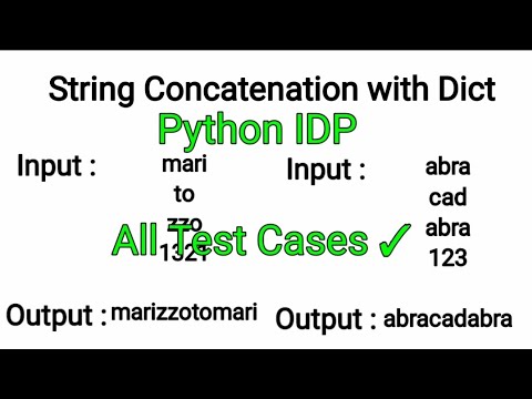 String Concatenation Using Dictionary Ccbp Nxtwave Python Idp Solutions
