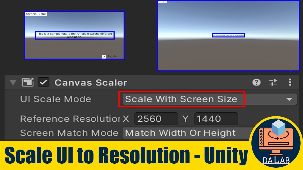 Scale Ui To Screen Resolution In Unity Youtube