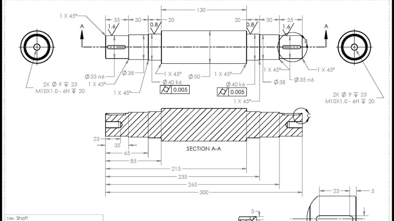 Solidworks Shaft 2 Youtube
