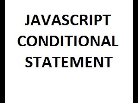 Javascript Conditional Statement Youtube